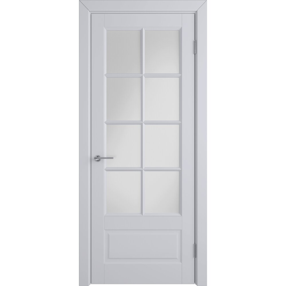Дверное полотно VFD Glanta Ett Cotton White Cloud серое экошпон ...