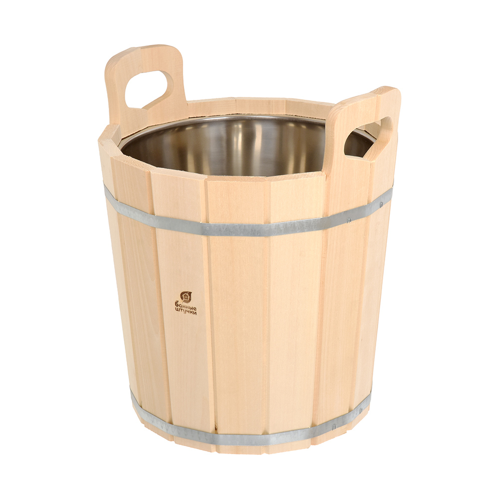 Запарник с нержавеющей вставкой липа Банные штучки 20 л — купить в ...