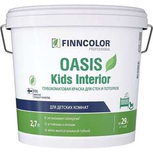 Краска водно-дисперсионная для стен и потолков Finncolor Oasis Kids ...
