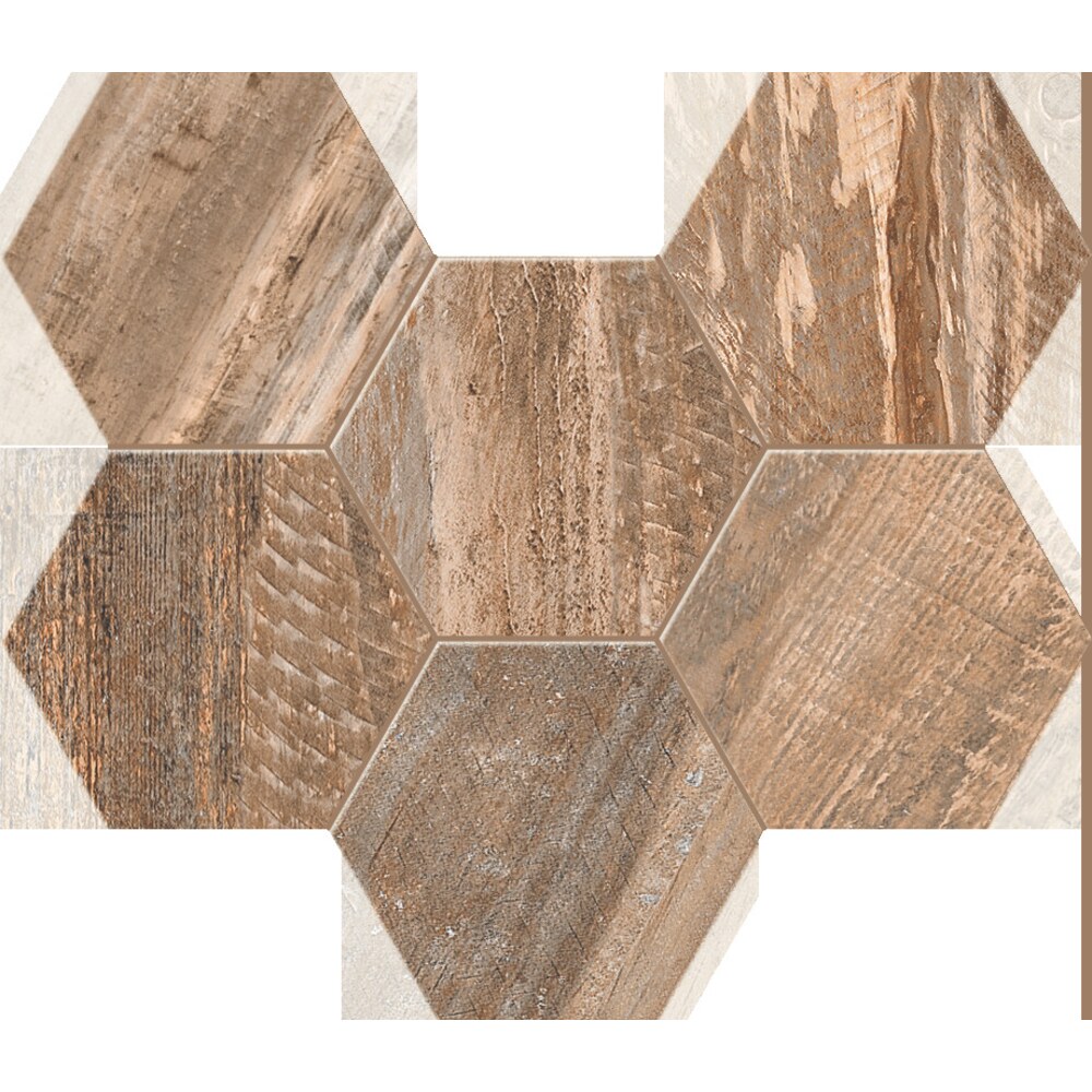Плитка декор Estima Hexagon SP02 мозаика неполированная 250x285x10 мм ...