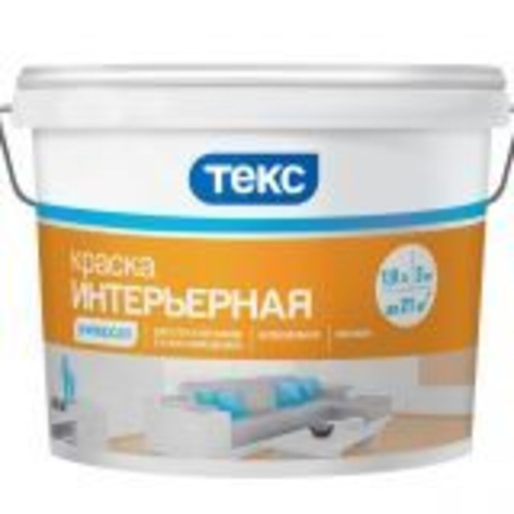 Краска водно-дисперсионная латексная для стен и потолка Текс белая ...