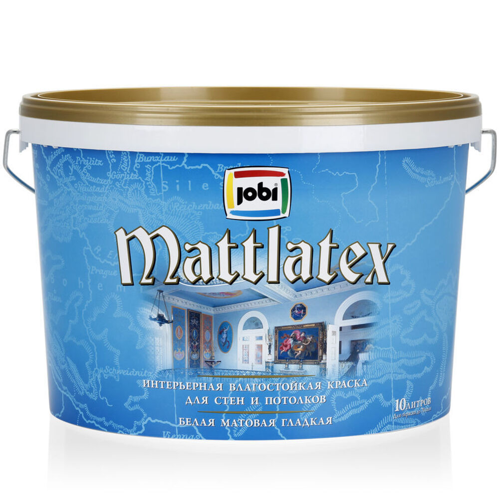 Краска влагостойкая Jobi MattLatex О4 для стен и потолков 10 л — купить ...