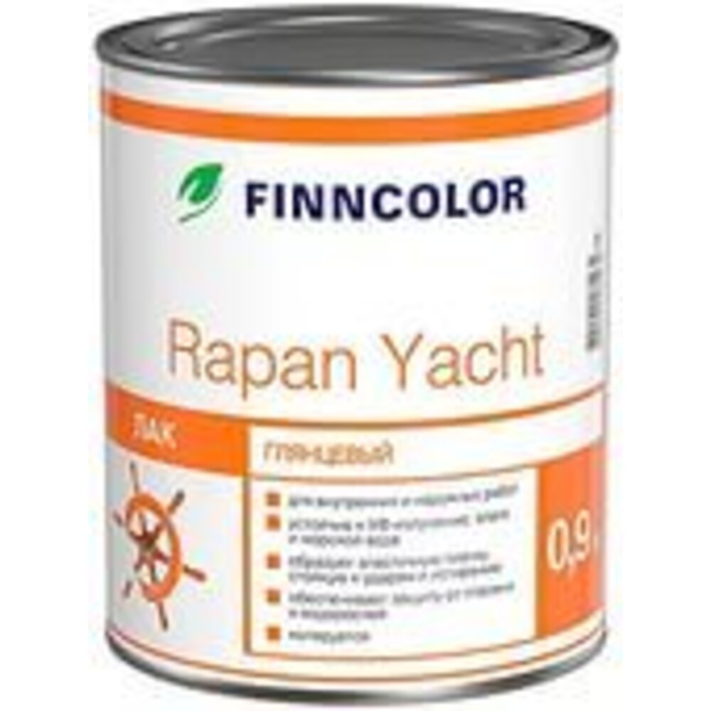 Лак яхтный Finncolor Rapan Yacht прозрачная основа ЕР глянцевый 0,9 л ...