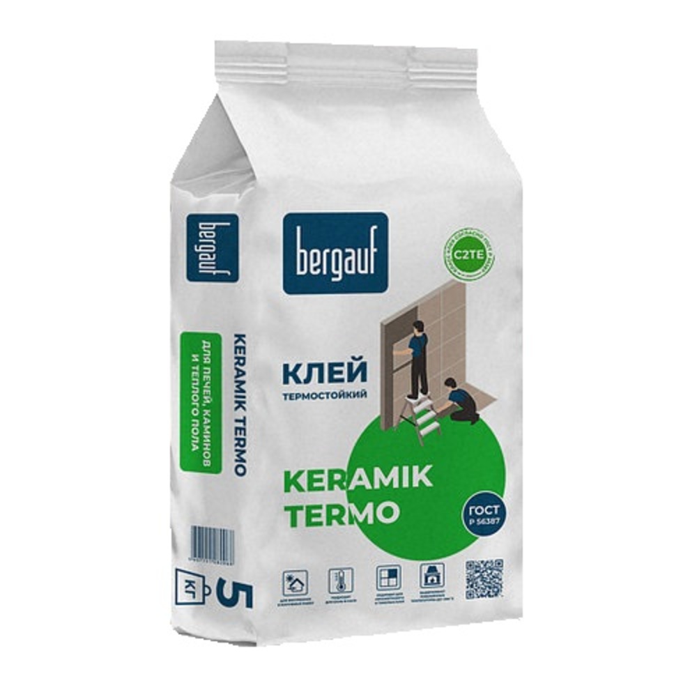 Клей для облицовки печей и каминов Bergauf Keramik Termo 5 кг — купить ...