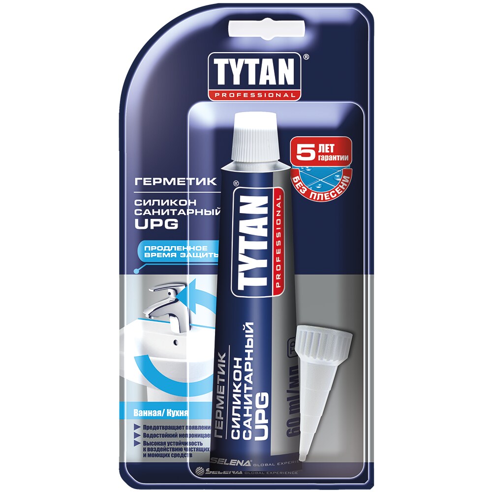 Герметик силиконовый санитарный Tytan Professional UPG Turbo белый 280 ...