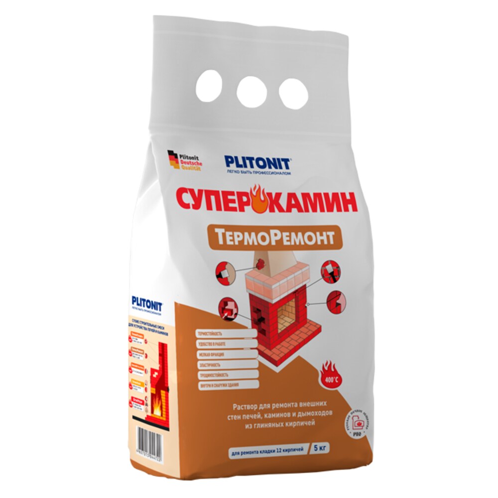 Смесь кладочная для печей и каминов Plitonit Суперкамин ТермоРемонт 4 ...