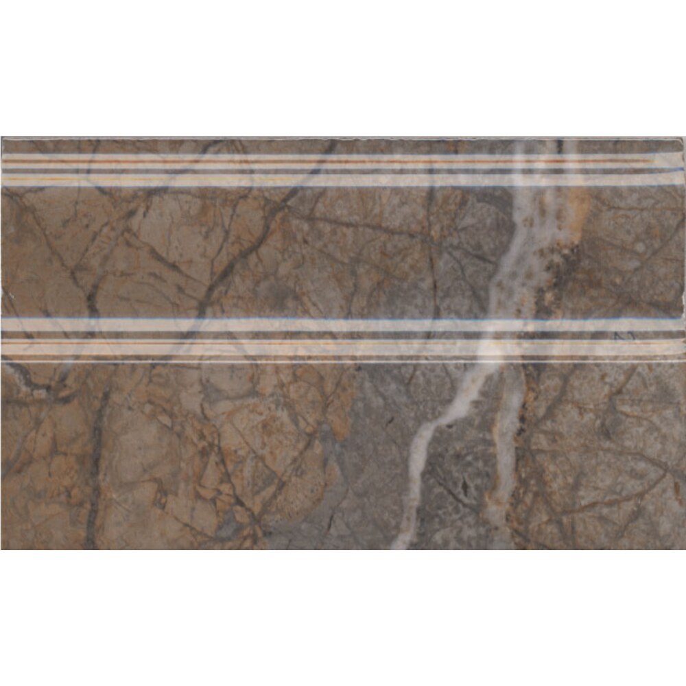 Плитка облицовочная Kerama Marazzi Плинтус Театро коричневый глянцевый ...