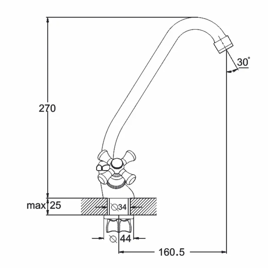 Смеситель для кухни Zegor DST4-A — купить в Петровиче в Санкт ...