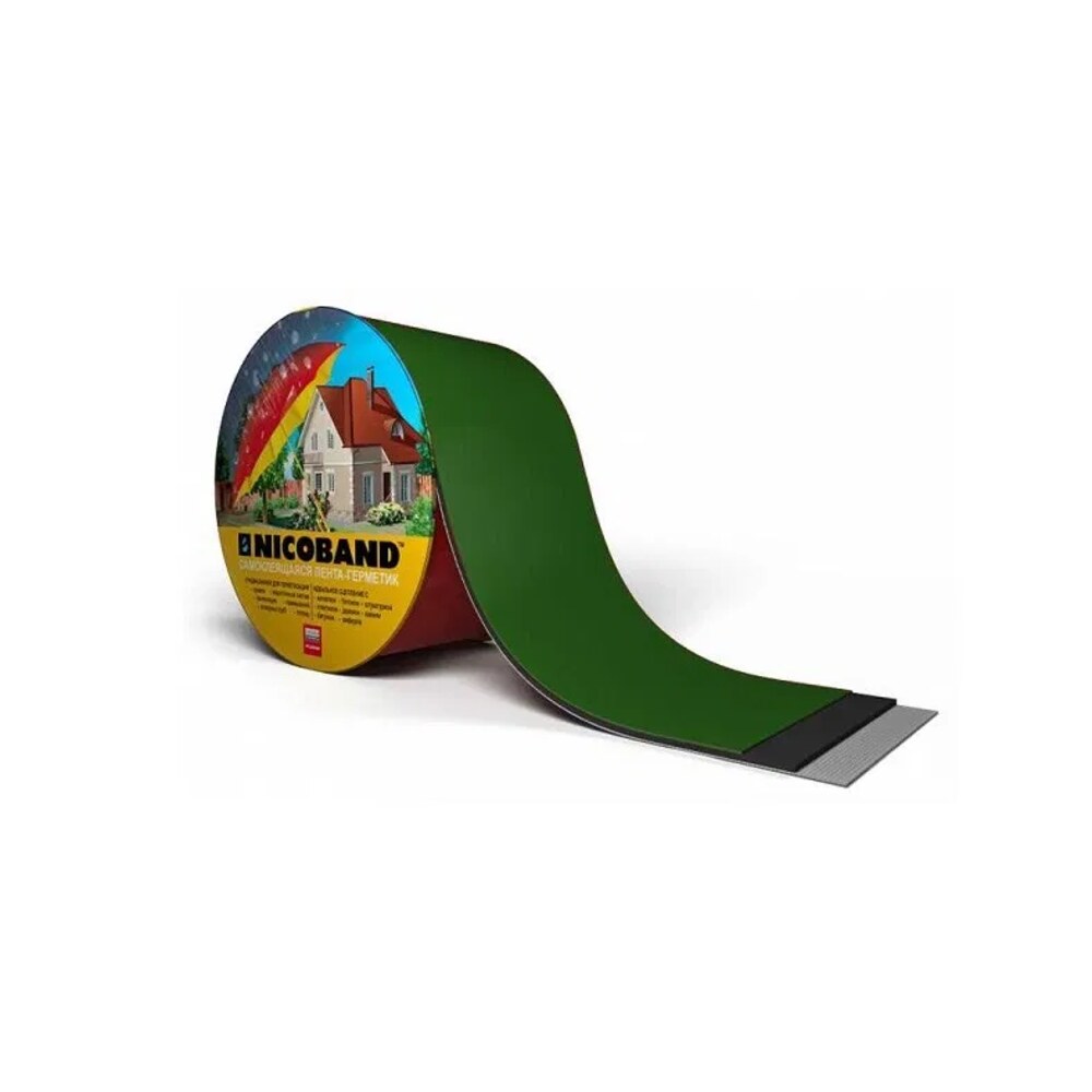Лента гидроизоляционная Nicoband зеленая 3 м х 5 см — купить в Санкт ...