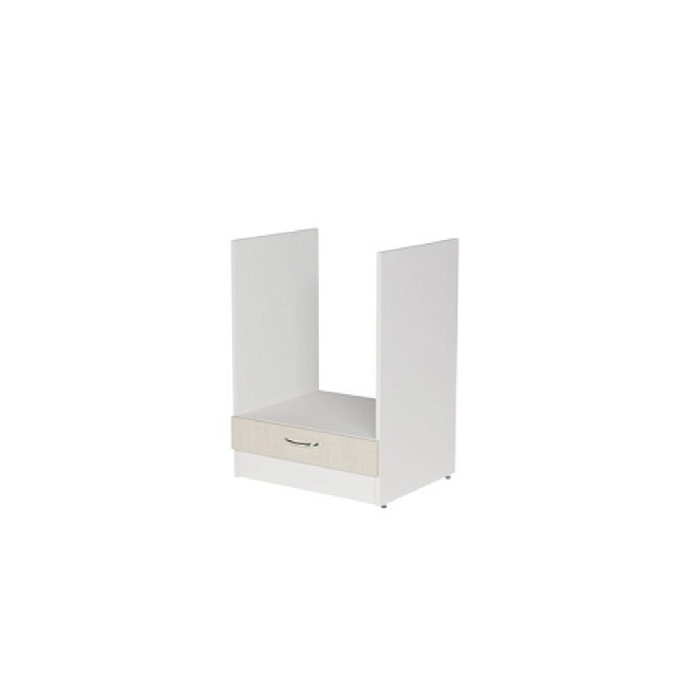 Стол под духовой шкаф с ящиком СДШ 60 03 Короб белый Фасад Карамель ручки скобы ширина 600 мм