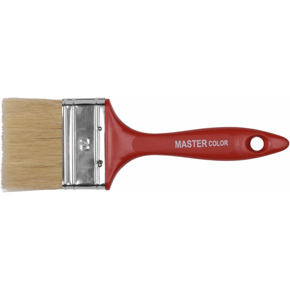 Кисть флейцевая MASTER COLOR светлая щетина, пластик. ручка, 70х12мм ...
