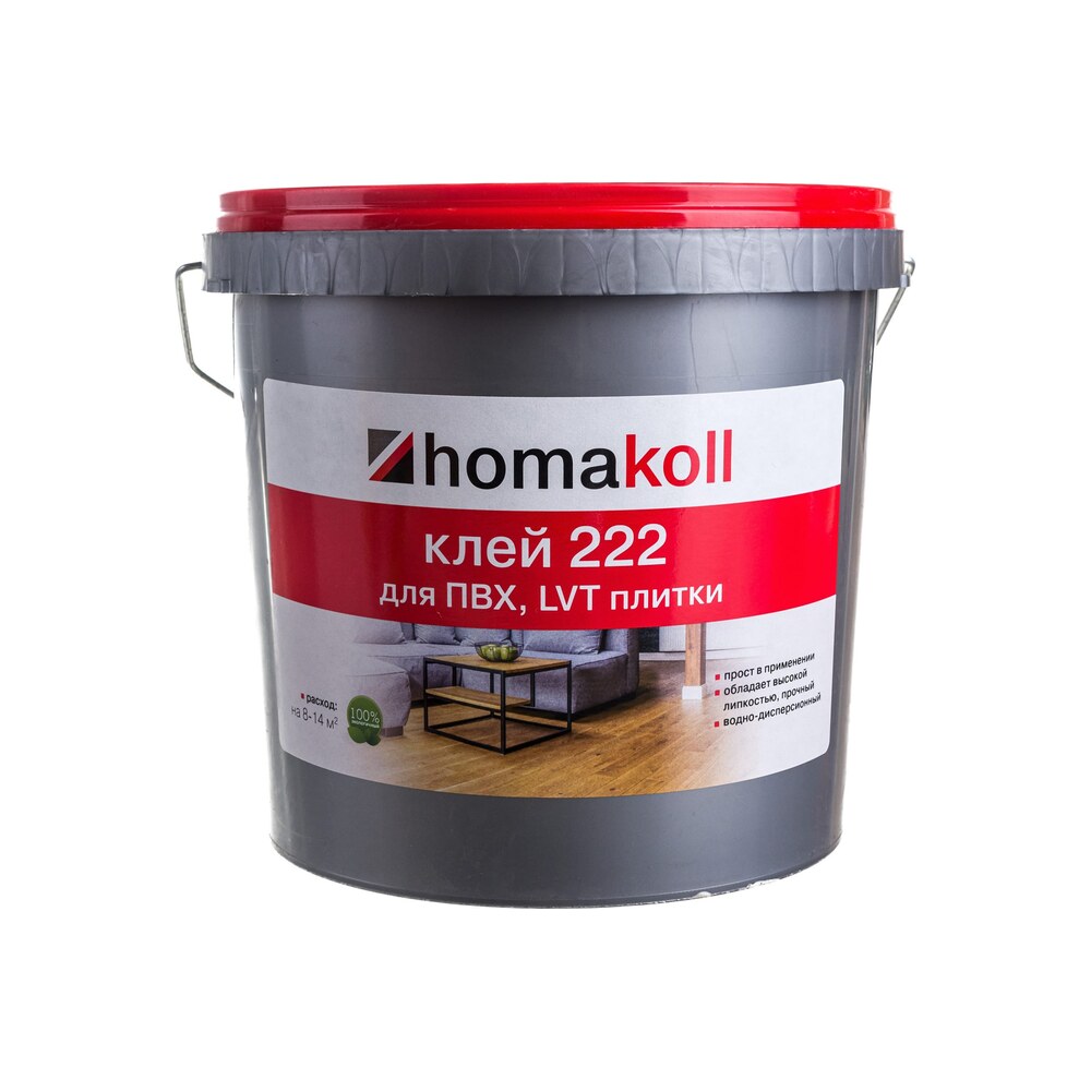 Клей Homa 222 Homakoll для ПВХ плитки водно-дисперсионный 3,5л — купить ...