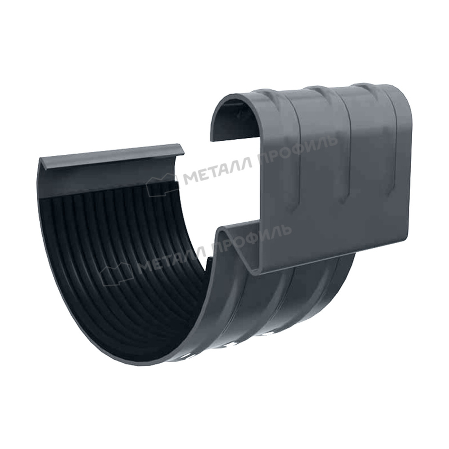 Соединие желоба Grand Line lite d125 мм серый графит RAL 7024 — купить ...
