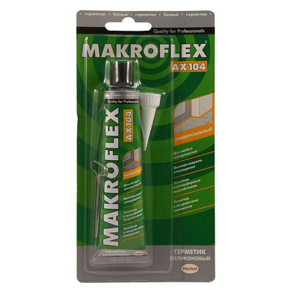 Герметик силиконовый Makroflex AX104 универсальный белый 85 мл — купить ...