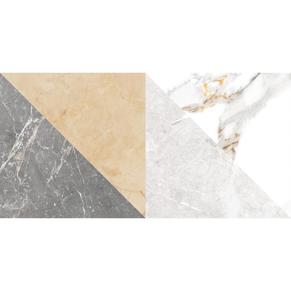 Плитка керамическая GlobalTile Capella 50х25см, белый Геометрия ...