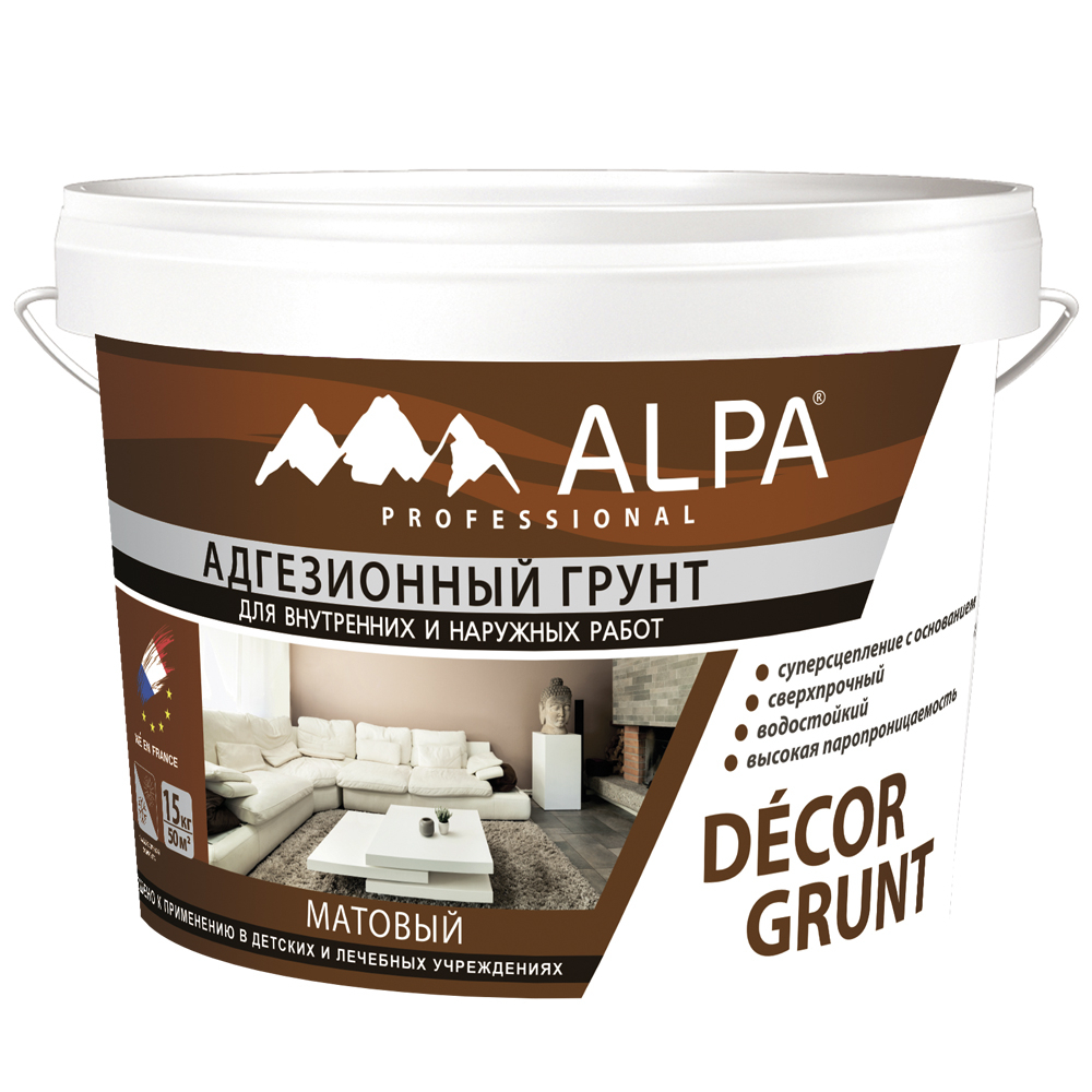 Грунт адгезионный Alpa Decor Grunt 15 кг — купить в Санкт-Петербурге ...
