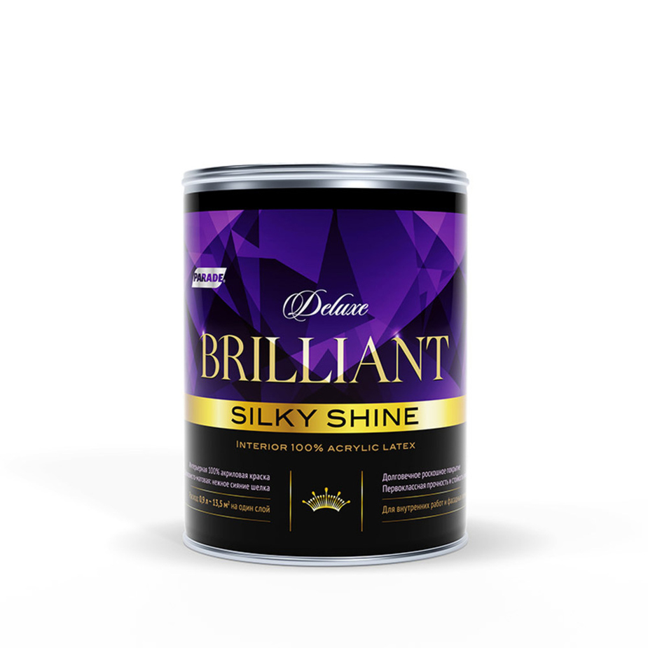 Краска моющаяся Parade Deluxe Brilliant silky shine база С бесцветная 0 ...