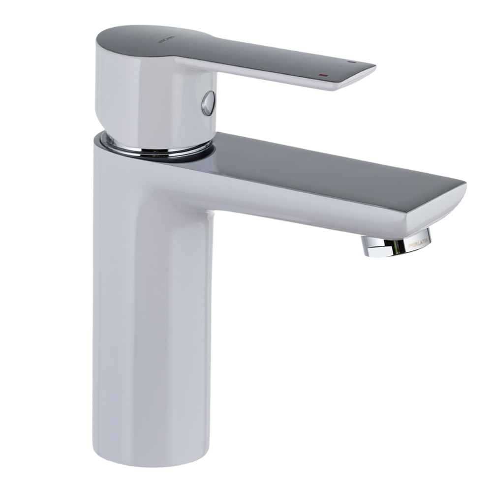 Смеситель для умывальника ARGO PREMIUM OLIMP 35-04P однорычажный c высоким изливом белый/хром ...