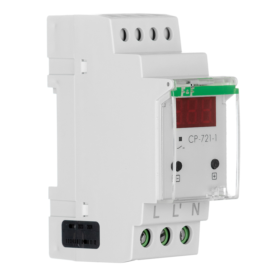 Реле напряжения модульное Евроавтоматика CP-721-1 100-450 В 63 А тип AC 1P+N — купить в ...