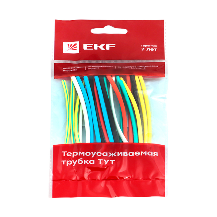 Трубка термоусадочная EKF PROxima ТУТ нг 4/2 мм L100 мм 7 цветов (21 шт.) — купить в Петровиче в ...