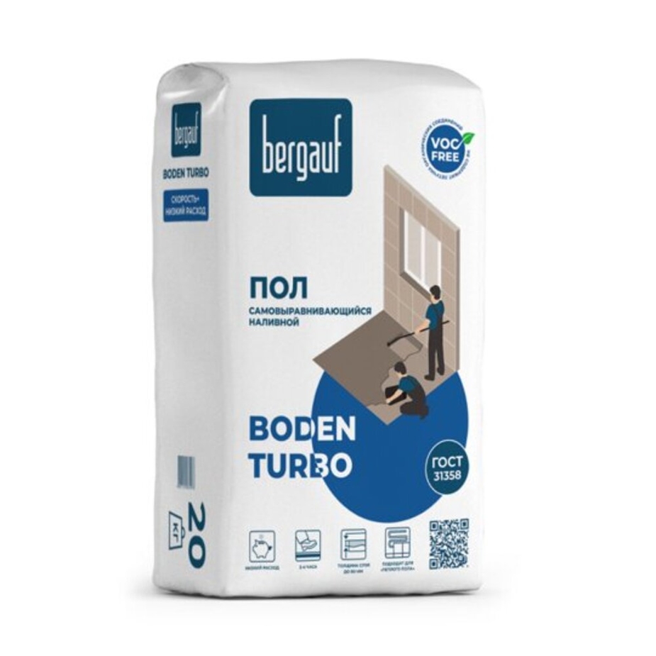 Смесь для пола Bergauf Boden Turbo самовыравнивающийся 20 кг — купить в ...