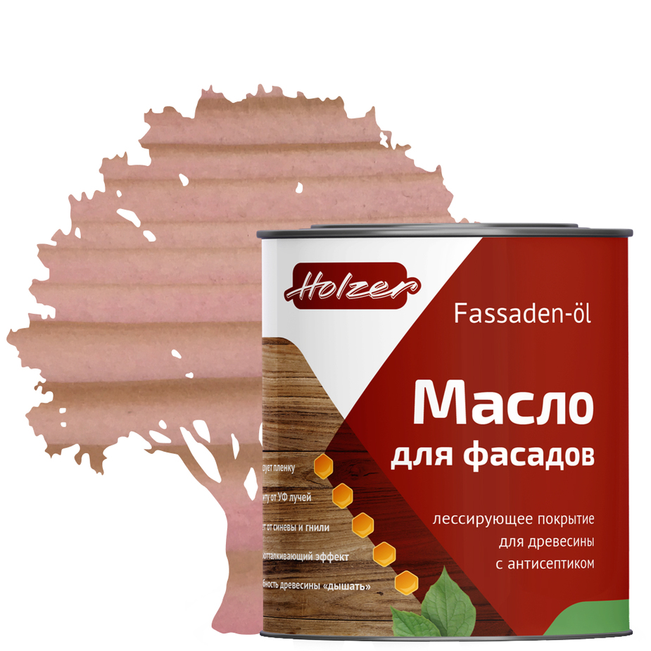 Holzer Fassaden Ol масло для фасада 2,5 л (розовая пудра) — купить в ...