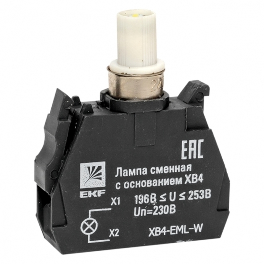 Лампа сменная EKF PROxima ХВ4 230 В IP40 с основанием белая (XB4-EML-W) — купить в Петровиче в ...