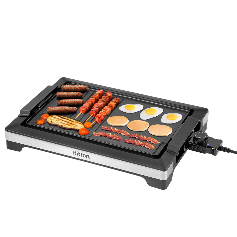 Электрогриль Kitfort КТ-1672 черный — купить в Санкт-Петербурге: цены ...