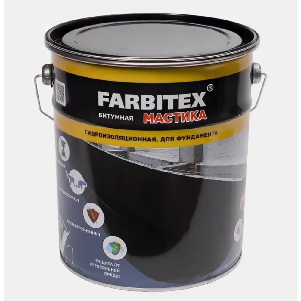 Мастика битумная гидроизоляционная для фундамента Fabitex 2 кг — купить ...