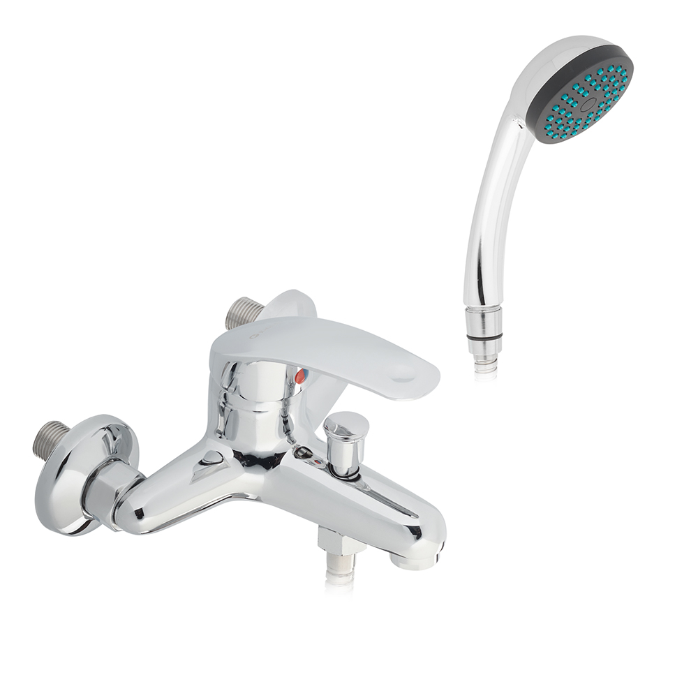 Смеситель для ванны и душа JUGUNI PHOENIX 10467 с коротким изливом однорычажный с лейкой ...