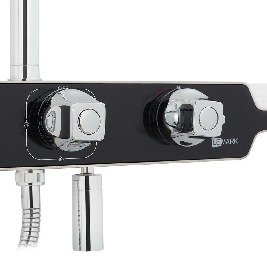 Душевая система LEMARK Tropic LM7009C с верхним душем и ручной лейкой D 110 мм 3F с термостатом ...