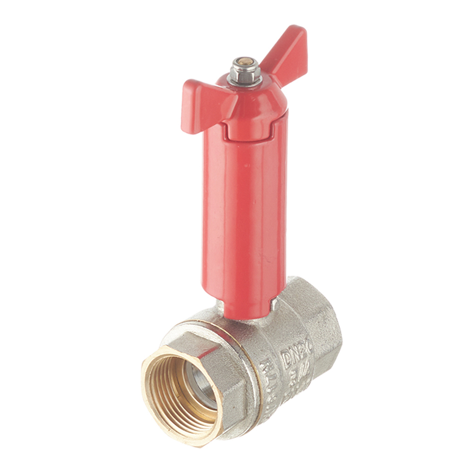 Кран шаровой латунный VALTEC (VT.250.N.05) 3/4 ВР(г) проходной бабочка ...