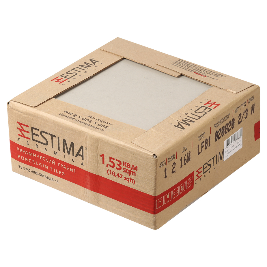 Керамогранит Estima Loft LF01 светло-серый 300х300х8 мм (17 шт.=1,53 кв.м) — купить в Петровиче ...