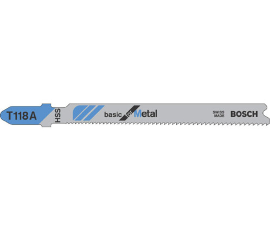 Пилка лобзиковая BOSCH T118A, (5 шт.), HSS, Арт.2608631013 — купить в ...