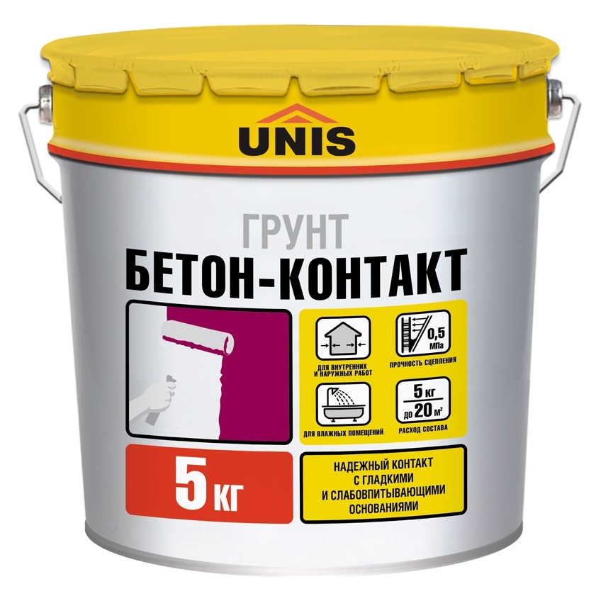 Грунт бетоноконтакт Unis 5 л — купить в Санкт-Петербурге: цены ...